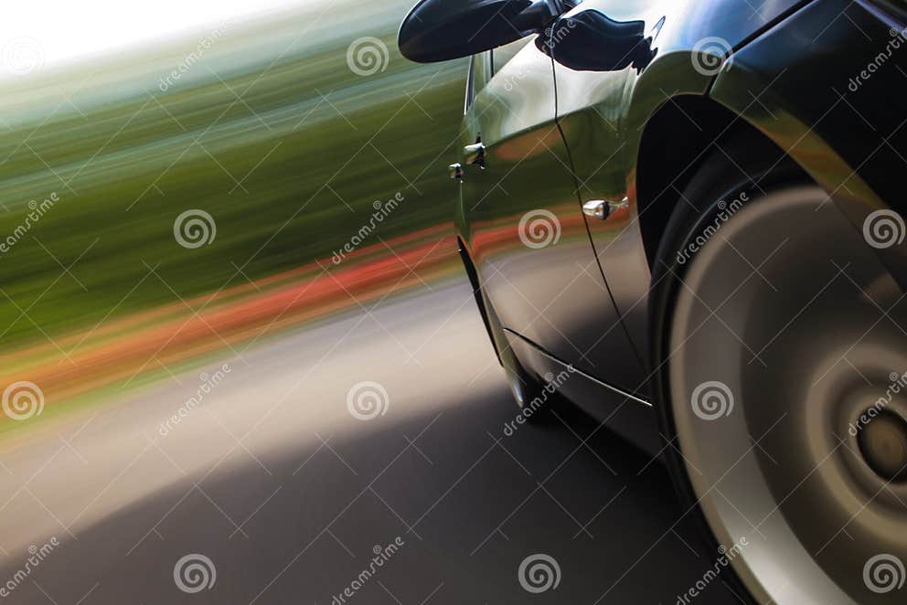 Car in turn stock image. Image of luxury, performance - 26772231
