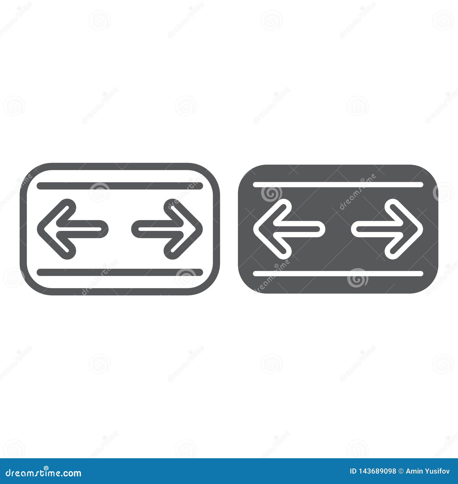 Turn Signals Icon. Linear Vector Illustration From Car Dashboard ...