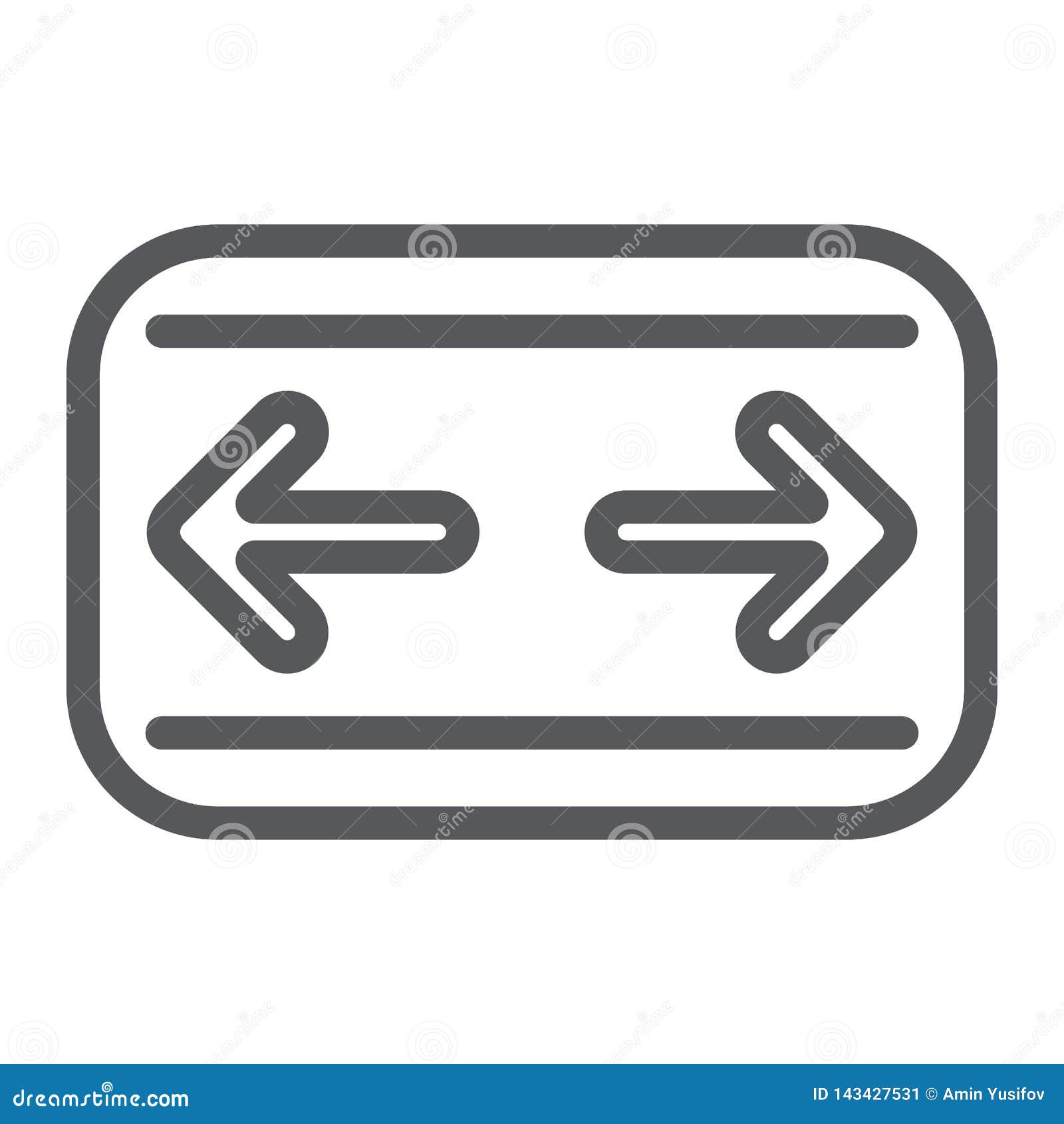 Turn Signals Icon. Linear Vector Illustration From Car Dashboard ...
