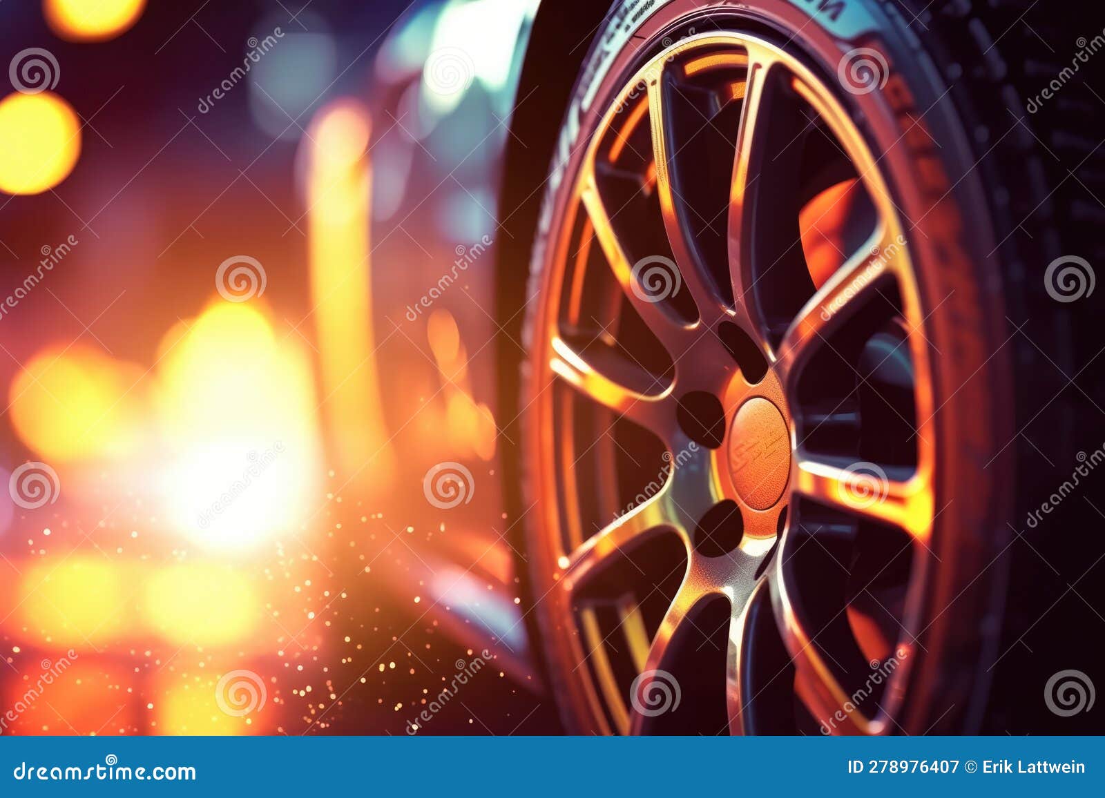 Car Tyre and Wheel in a Close-up Shot, Macro Shot - Made with ...