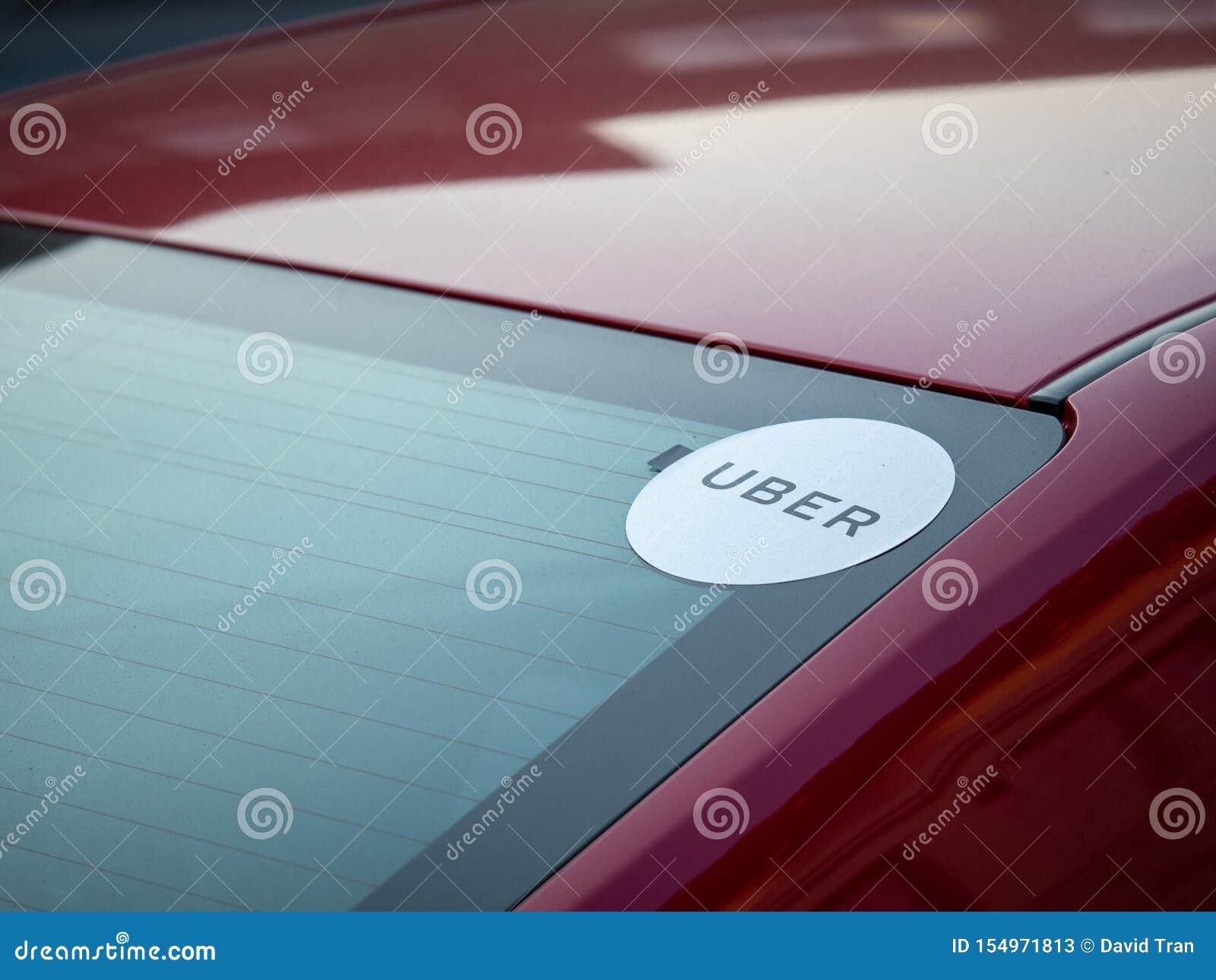 Car with Uber Ride Share Decal on Rear Window of Car Editorial Stock ...