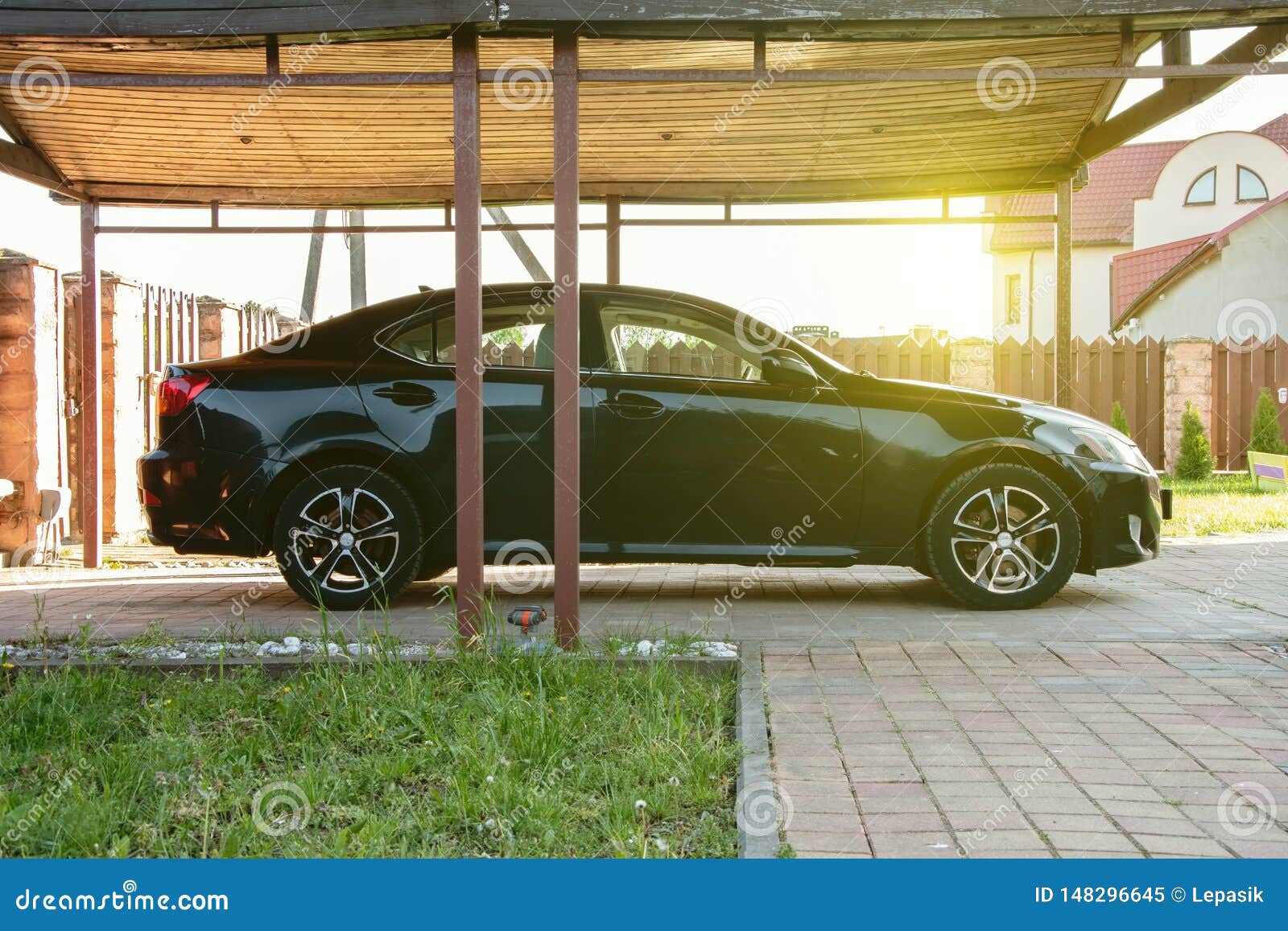Open-air Garage For Agricultural Machinery. Old Tractors, Combines And ...