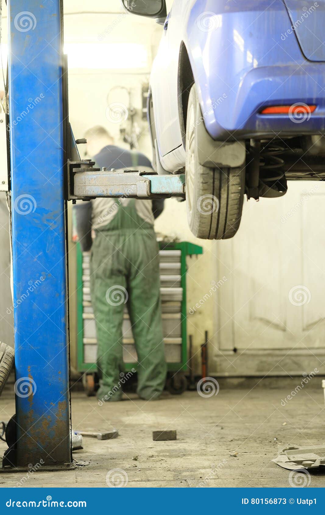 Car under repair stock image. Image of mechanical, control - 80156873