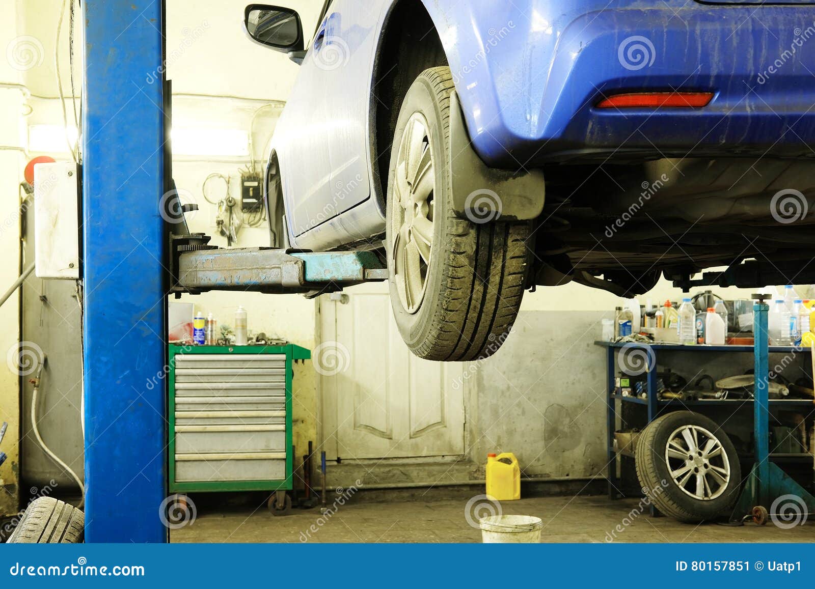 Car under repair stock image. Image of equipment, replacement - 80157851