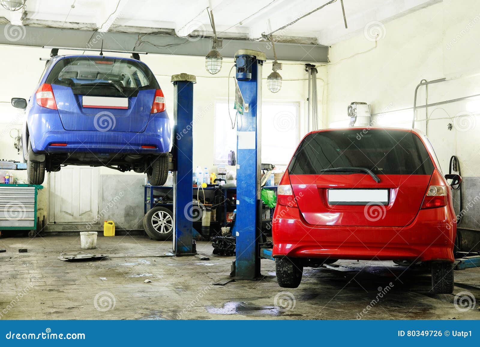 Car under repair stock photo. Image of business, lift - 80349726