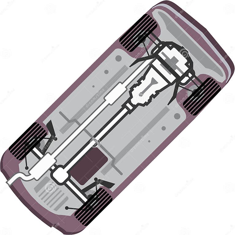 Car under vector stock vector. Illustration of exhaust - 62494868