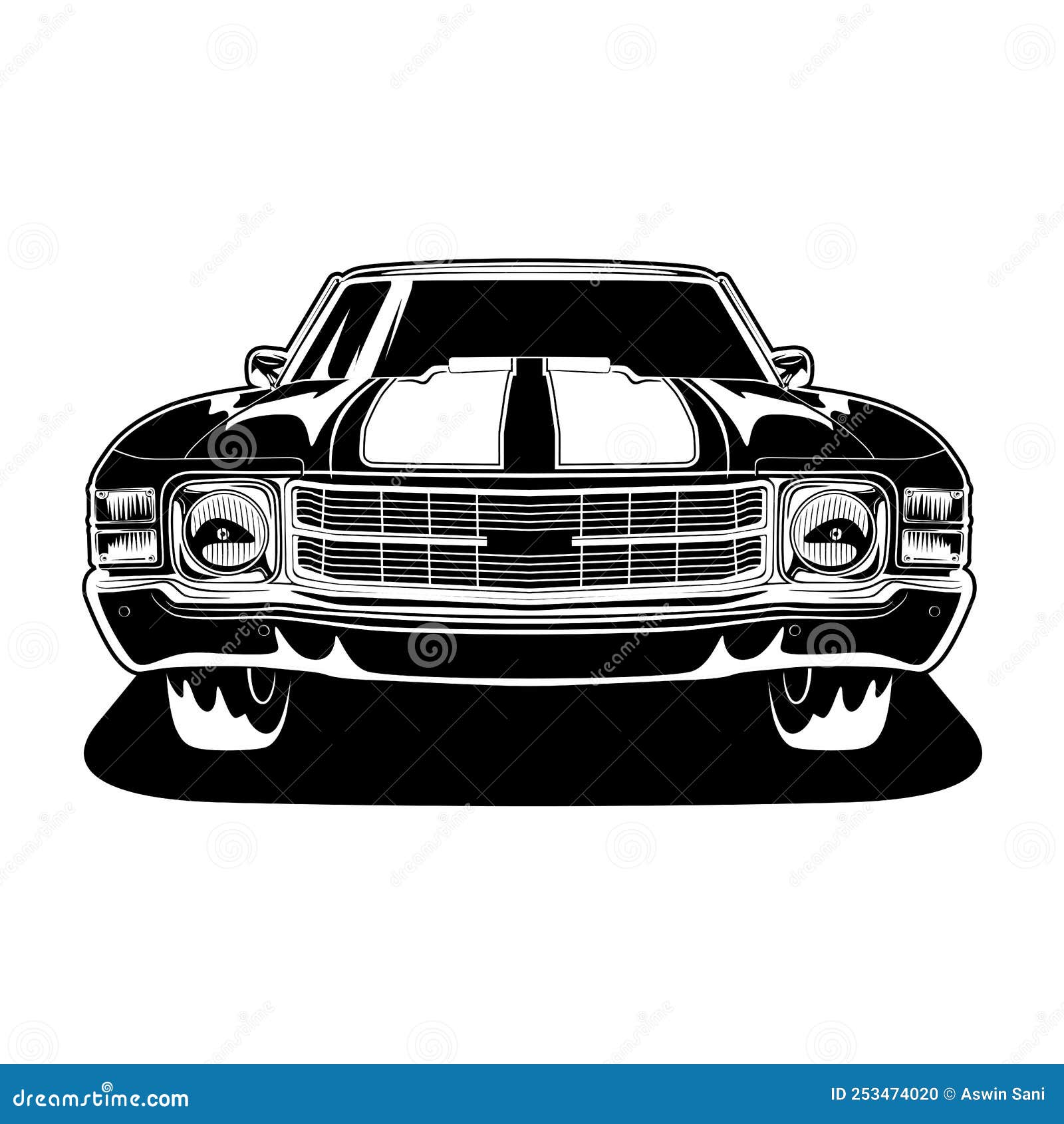 Car Vector Chevelle SS stock vector. Illustration of mock - 253474020