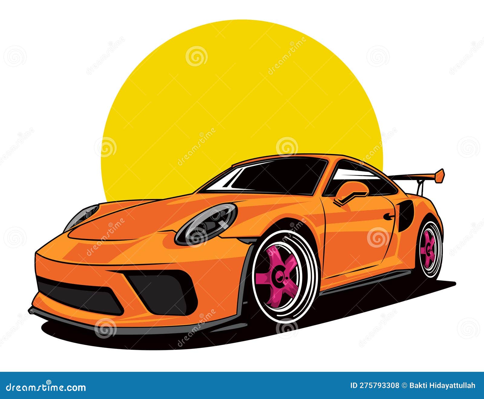 Colorful 90s Car Vector Graphic Illustration Design Ideas Stock Vector ...