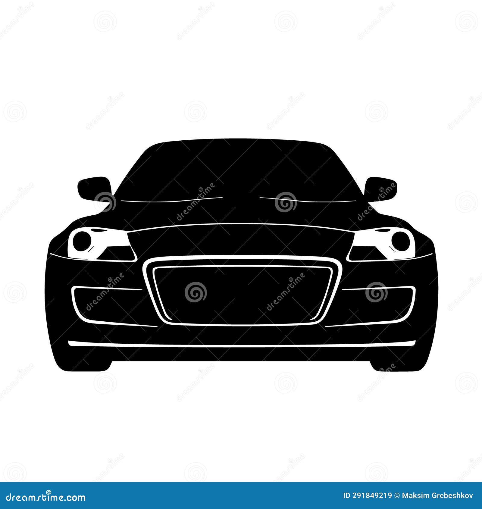 Car Vector Icon Isolated Front View Logo Stock Illustration ...