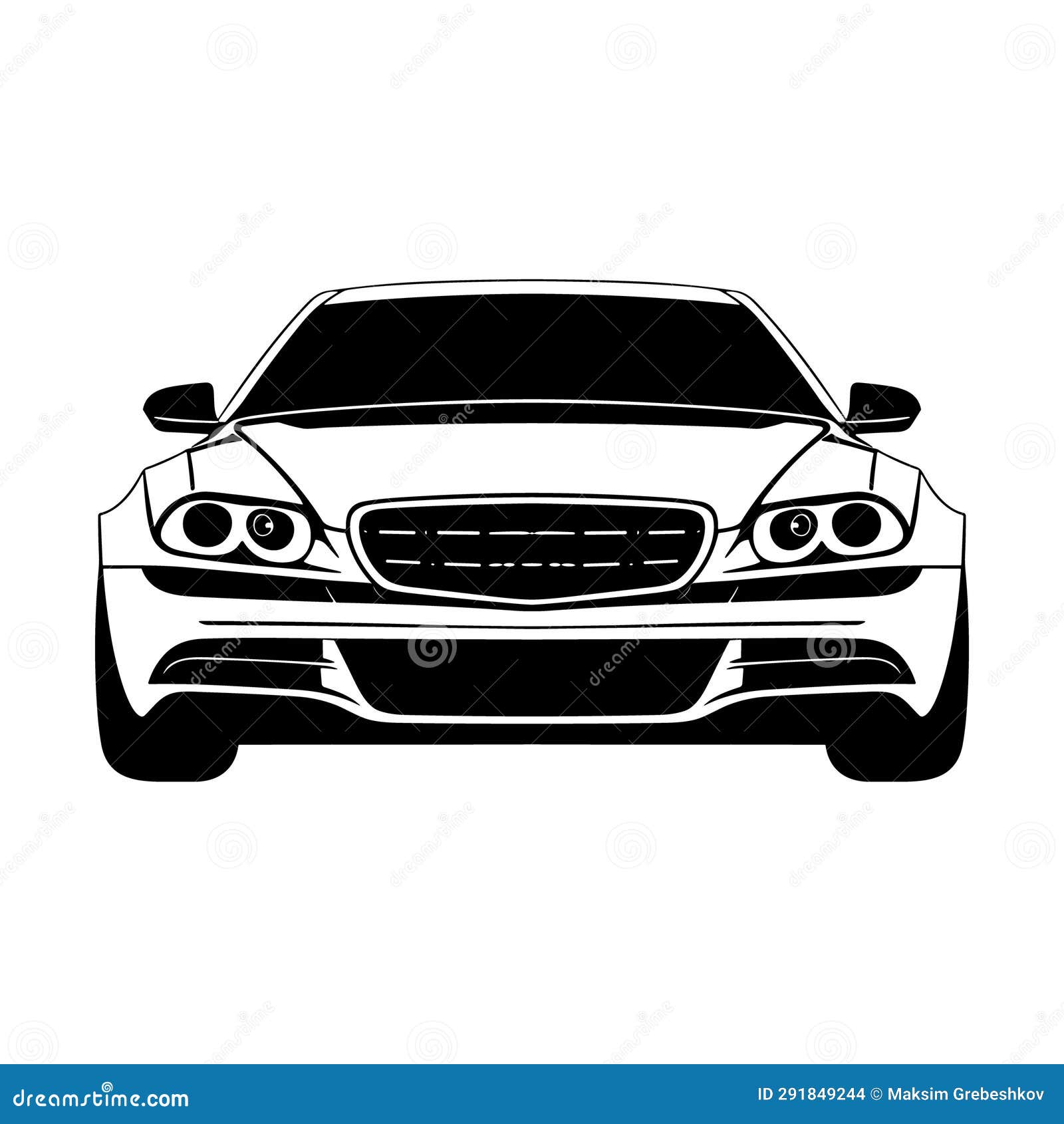 Car Vector Icon Isolated Front View Logo Stock Illustration ...