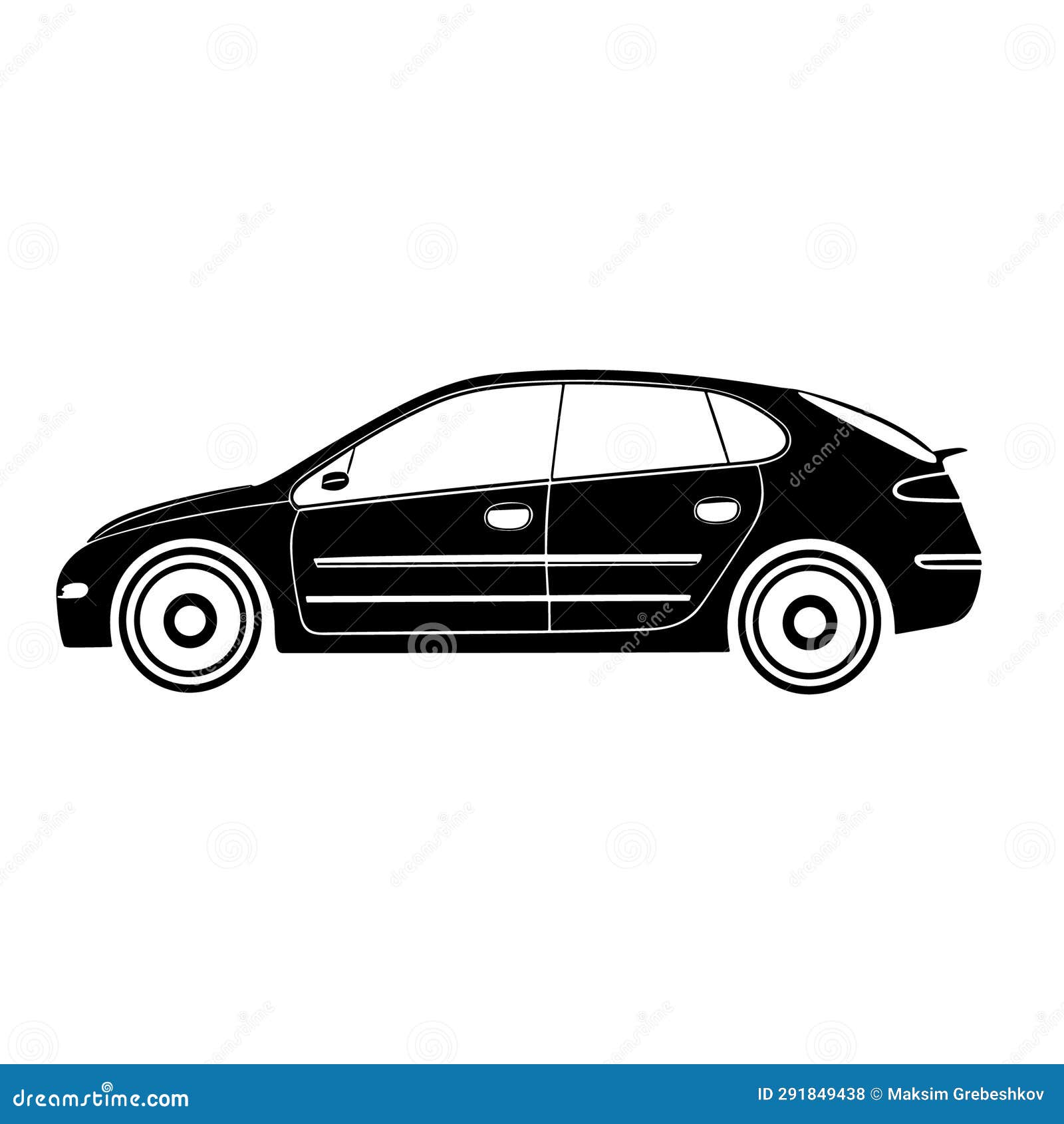 Car Vector Icon Isolated Side View, Logo Stock Illustration ...