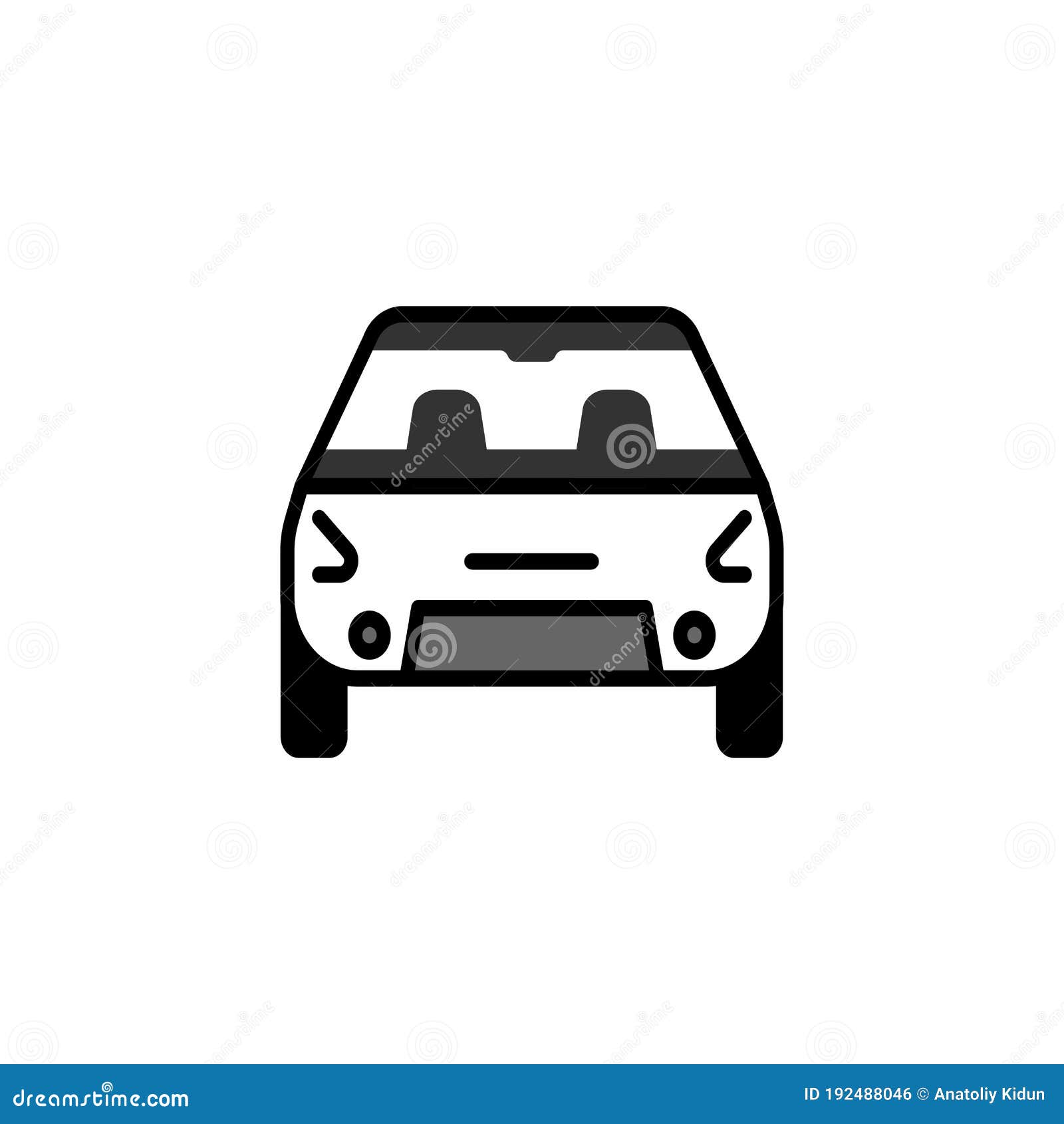 Car Vector Icon. Isolated Simple Front Car Logo Illustration Stock ...