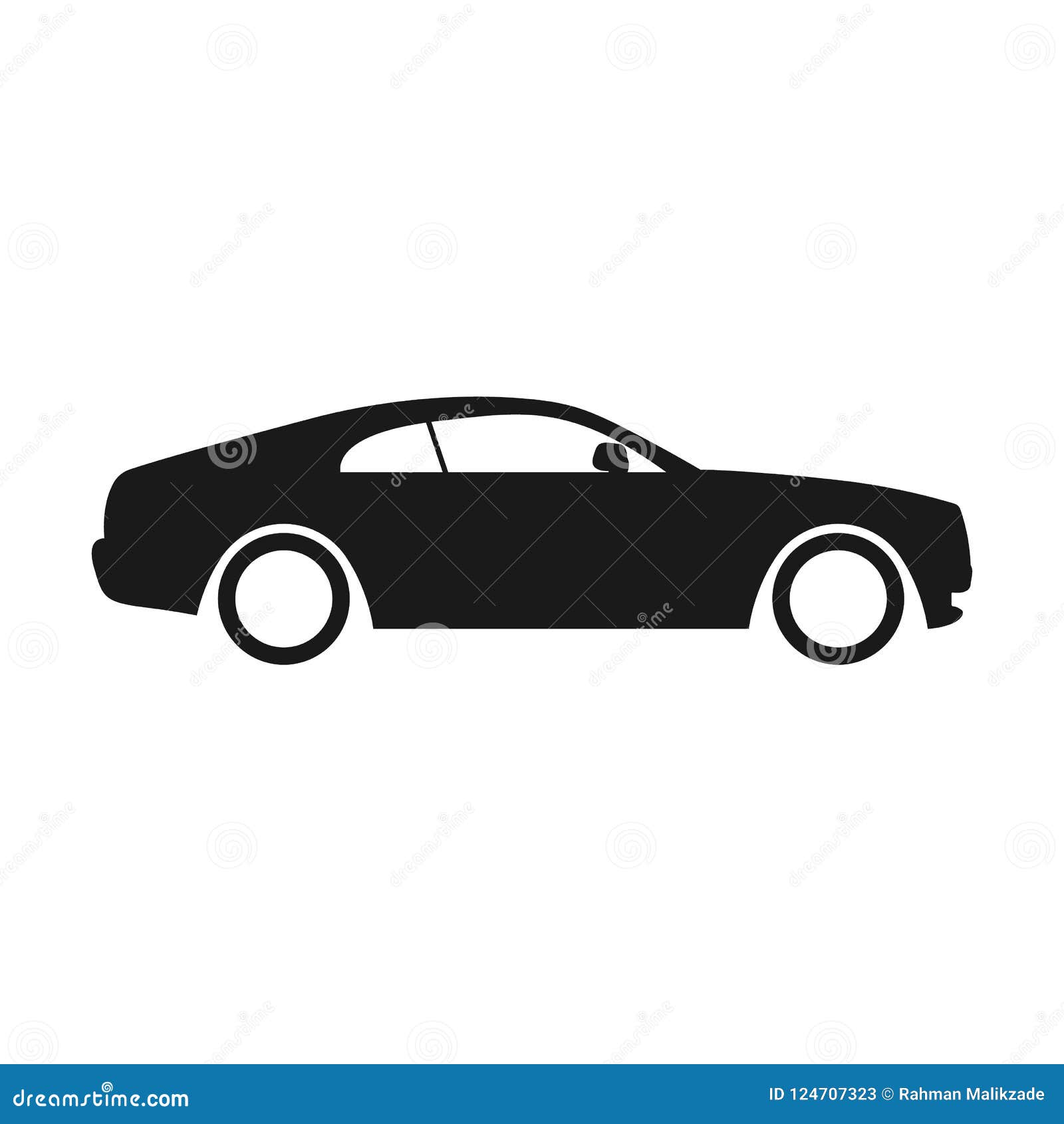 Car Vector Icon. Isolated Simple Side Car Logo Illustration Stock ...