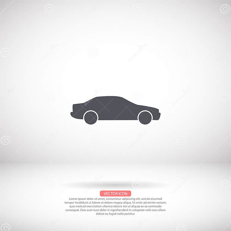 Car Vector Icon , Lorem Ipsum Flat Design Stock Illustration ...