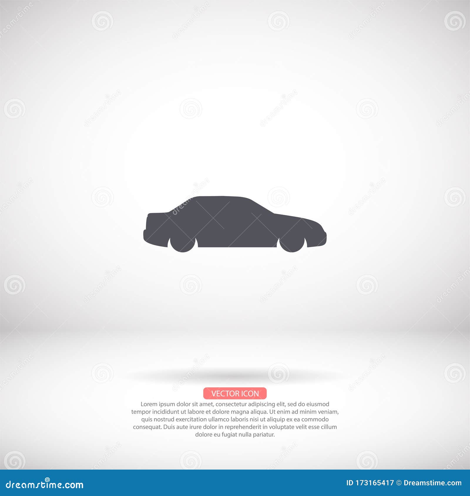 Car Vector Icon , Lorem Ipsum Flat Design Stock Illustration ...