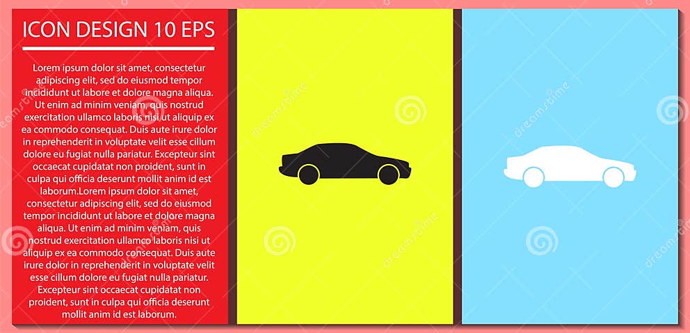 Car Vector Icon , Lorem Ipsum Flat Design Stock Illustration ...