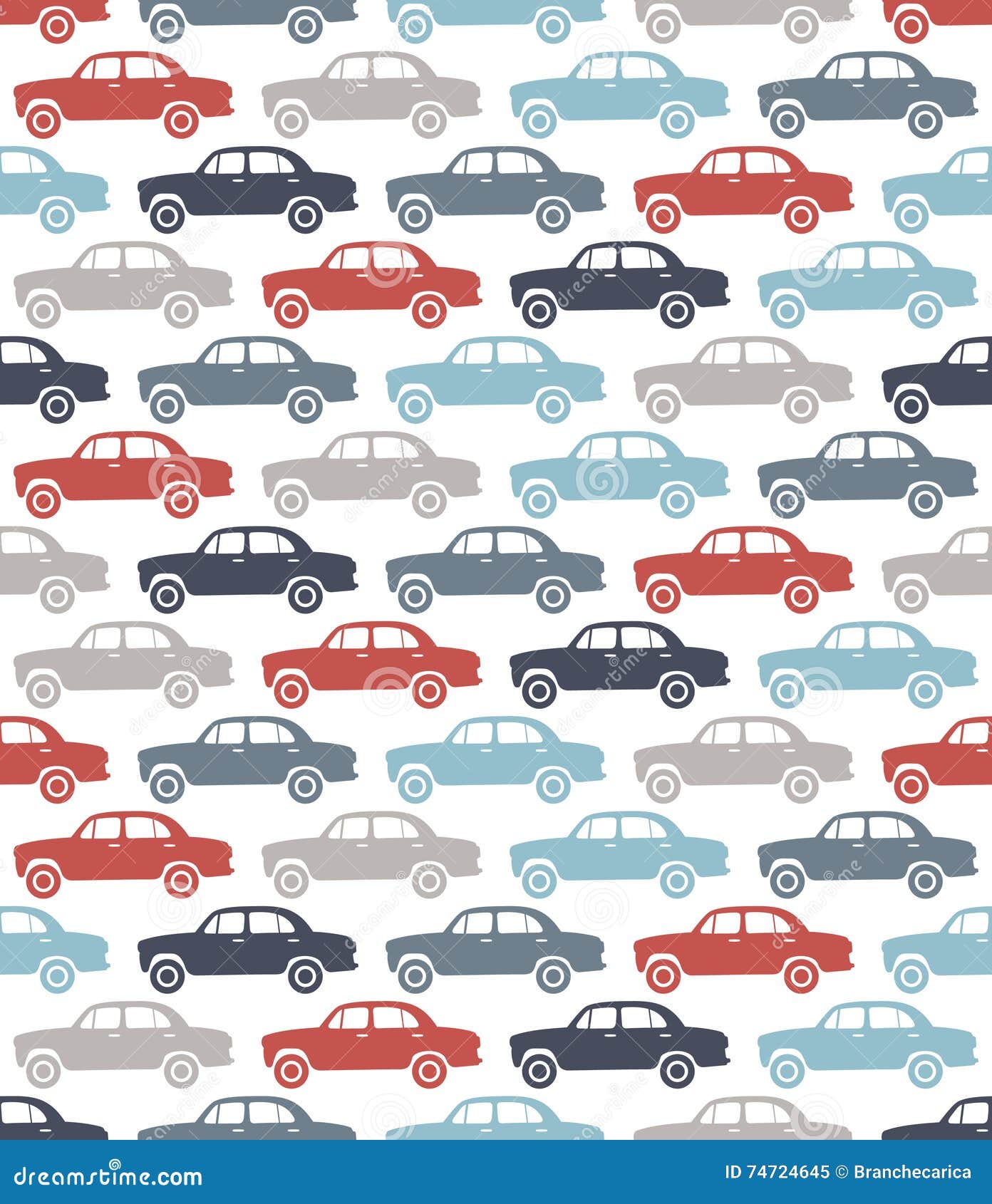 Car Vector Seamless Pattern Stock Vector - Illustration of blue ...