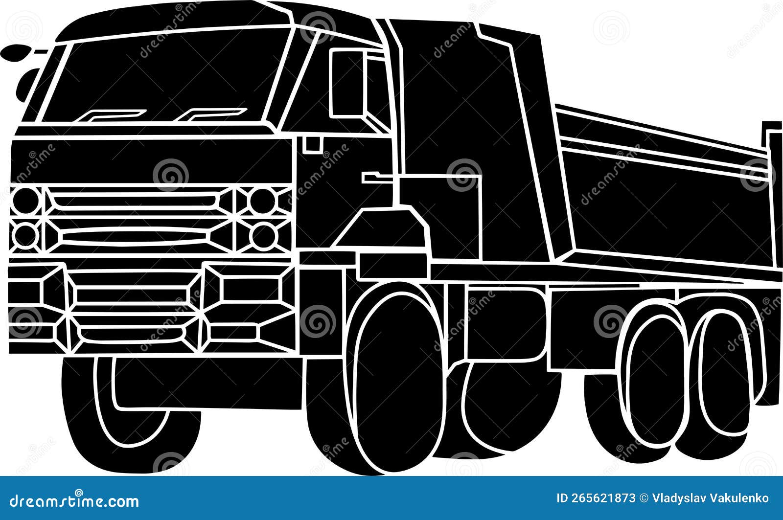 Car Vector Stencil, Black and White Stock Vector - Illustration of ...