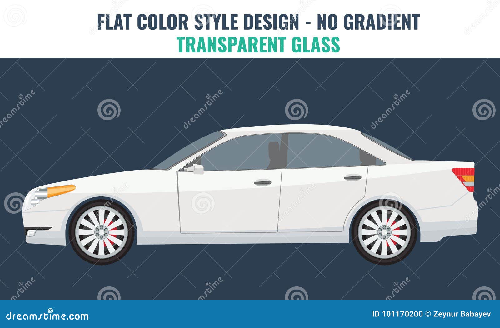 Car Vector Template on White Background. Business Sedan Isolated. Stock ...