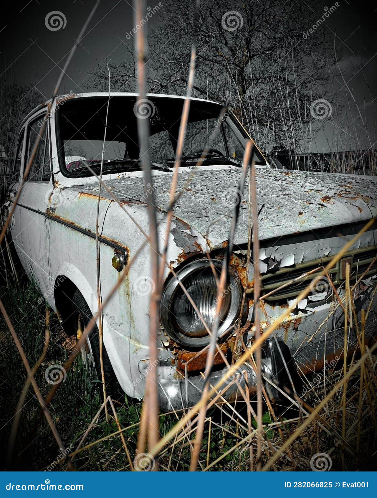 Car Vehicle Old Decay Dark Abandoned Stock Image - Image of transport ...