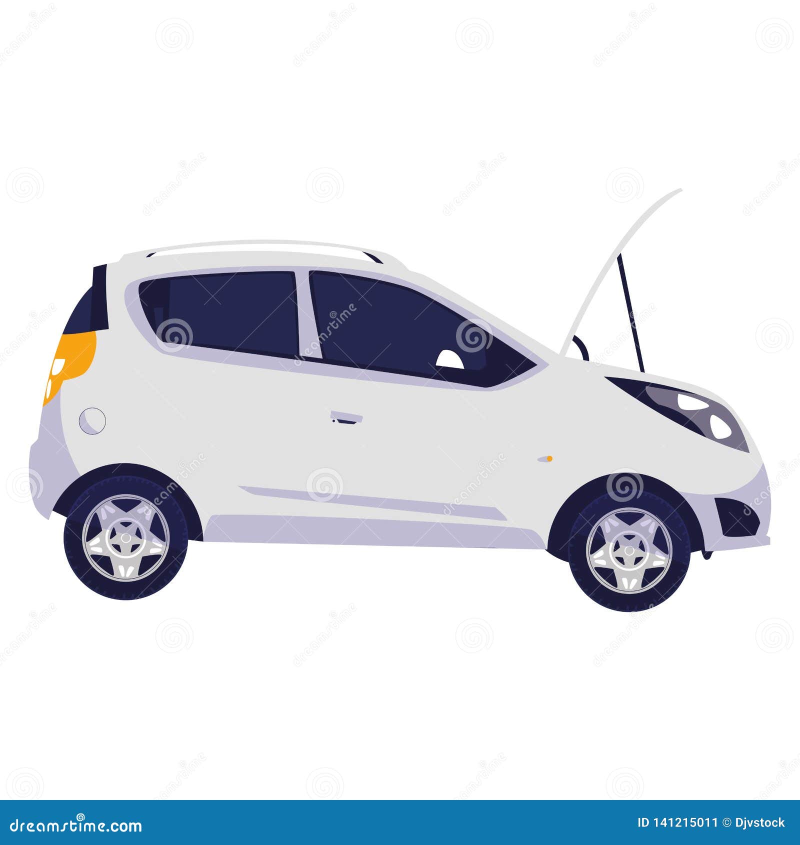 Bumper Car Vector. Attraction Hotroad Amusement Park. Bumps. Isolated ...