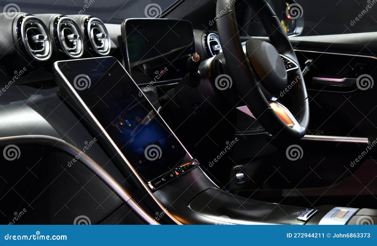 Car Ventilation System and Air Conditioning - Details Dashboard Touch ...