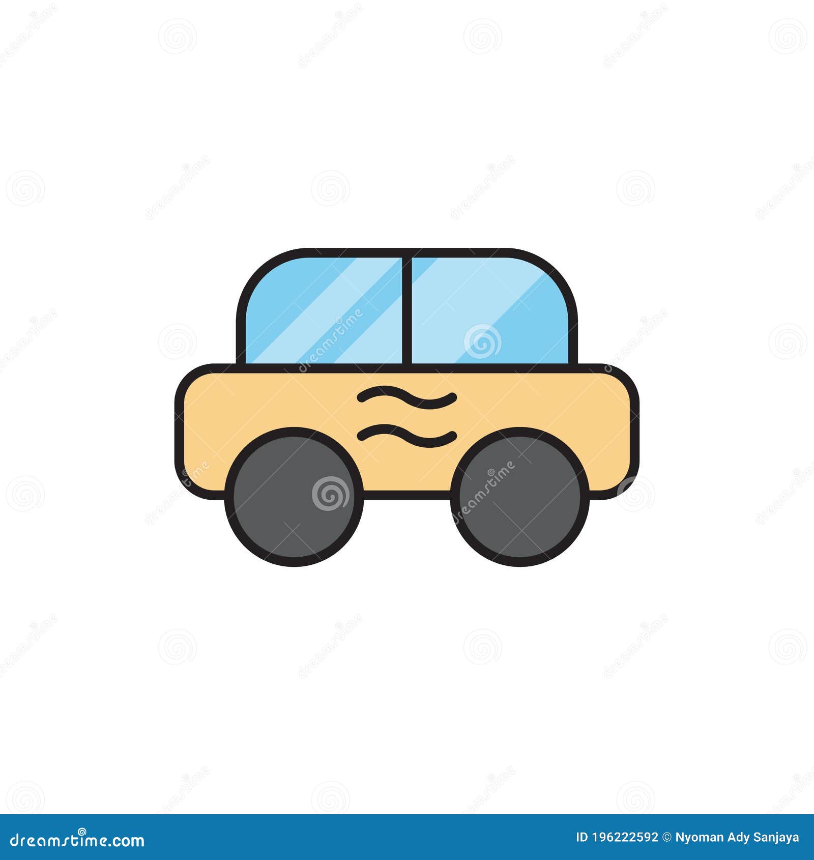 Car Ventilation System Vector Icon Symbol Isolated on White Background ...