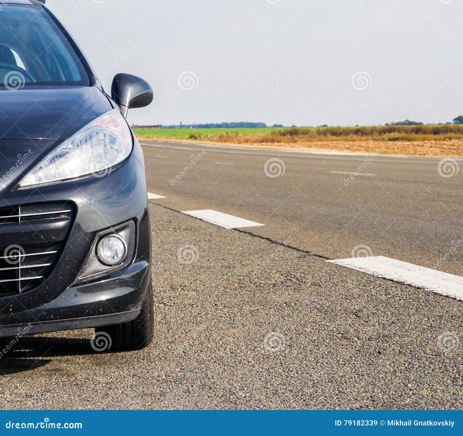 Car view from the front stock image. Image of headlights - 79182339