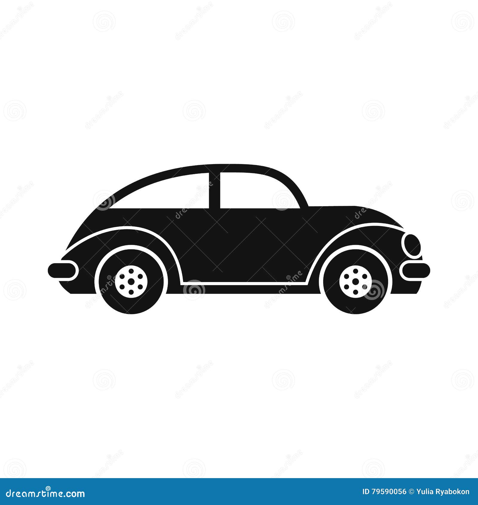 Car vintage car icon stock vector. Illustration of famous - 79590056
