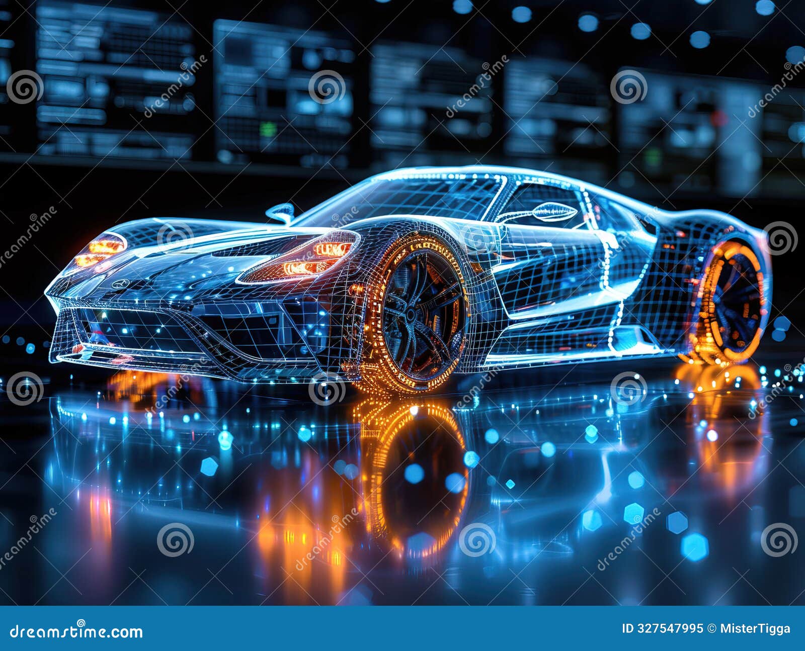Car Visualization with Augmented Reality Transparent Car in Studio ...