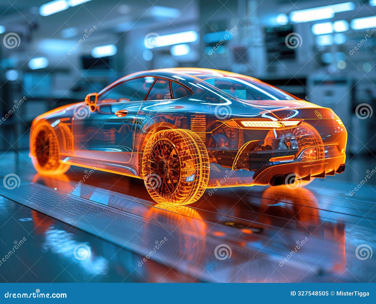 Car Visualization with Augmented Reality Transparent Car in Studio ...