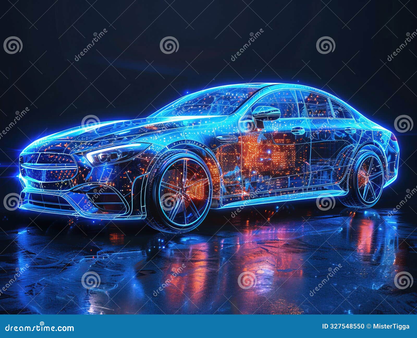 Car Visualization with Augmented Reality Transparent Car in Studio ...