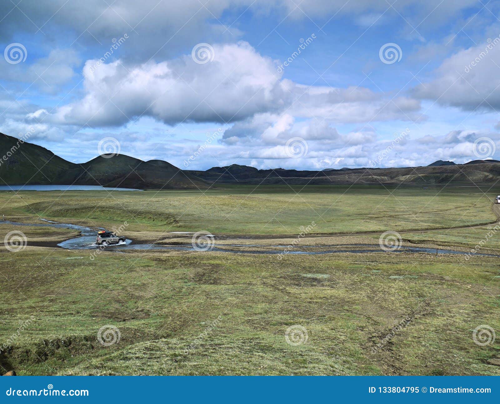 Car Wading River in Icelandic Higlands Stock Image - Image of icelandic ...