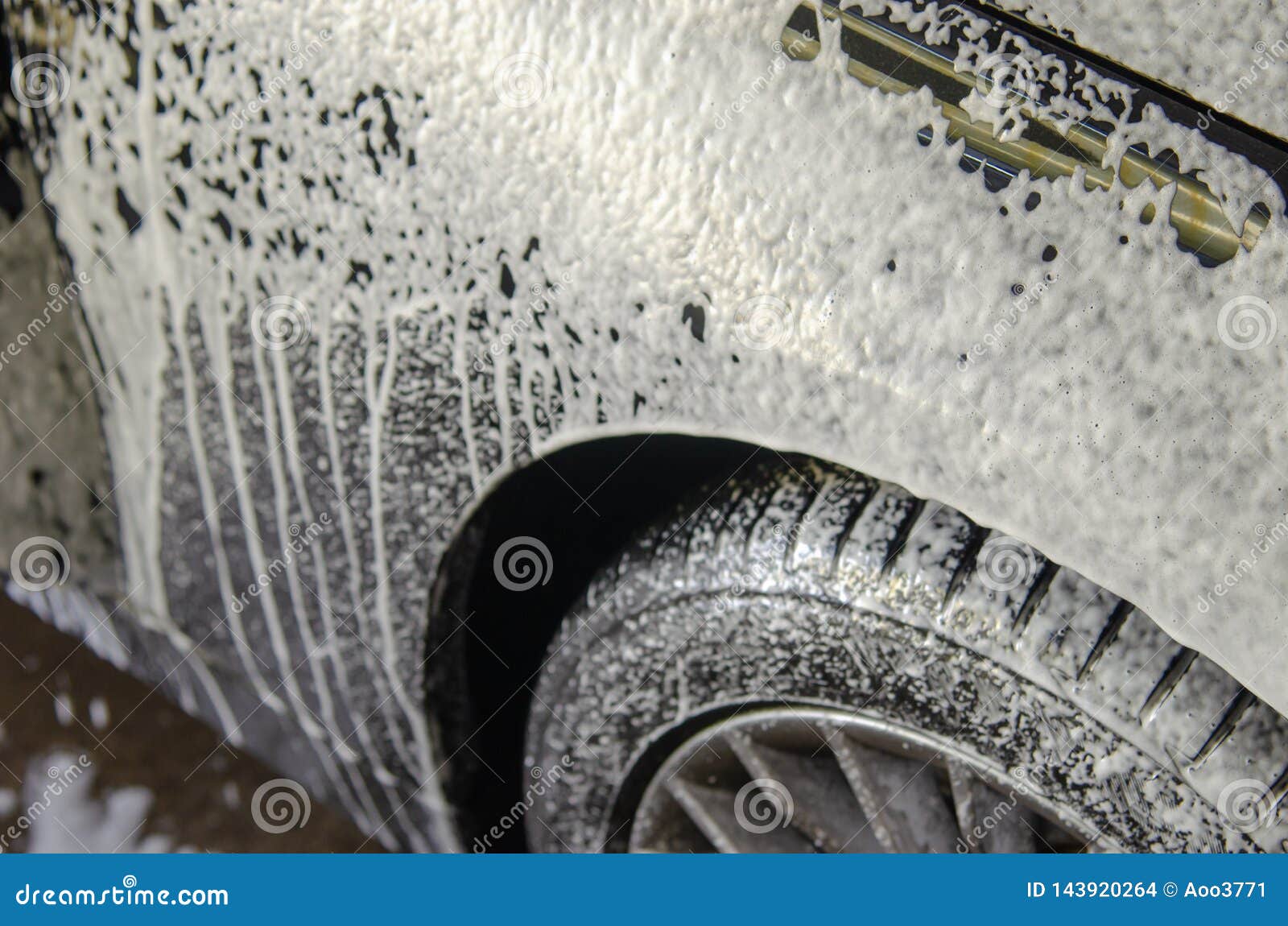 Car wash bubbles stock photo. Image of business, care - 143920264
