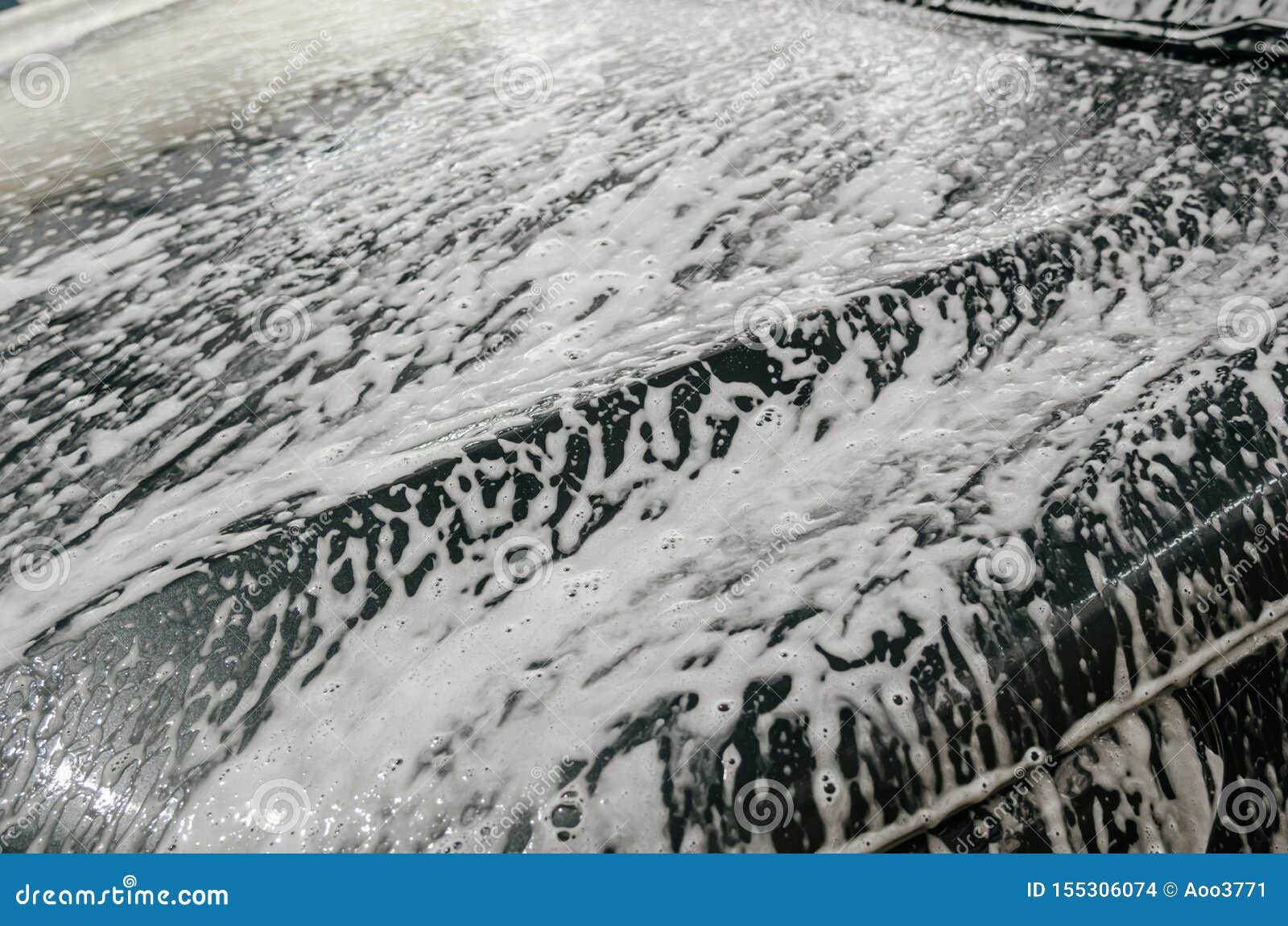 Car wash bubbles stock photo. Image of industry, black - 155306074