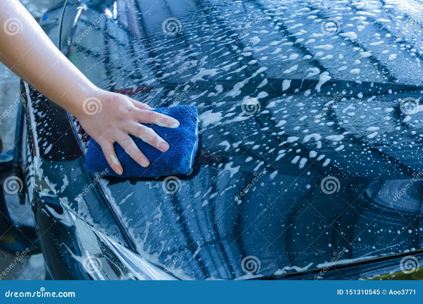 Car wash bubbles stock image. Image of blue, soap, cleaner - 151310545