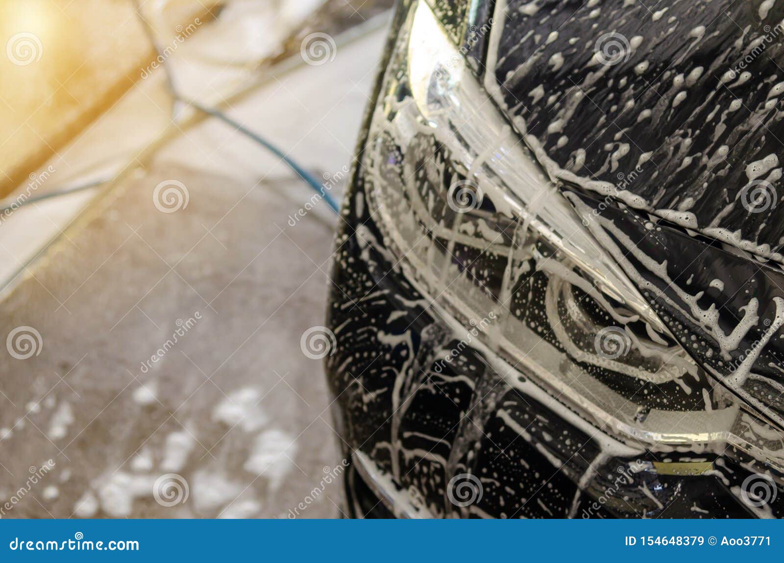 Car wash bubbles stock image. Image of blue, clean, detailed - 154648379