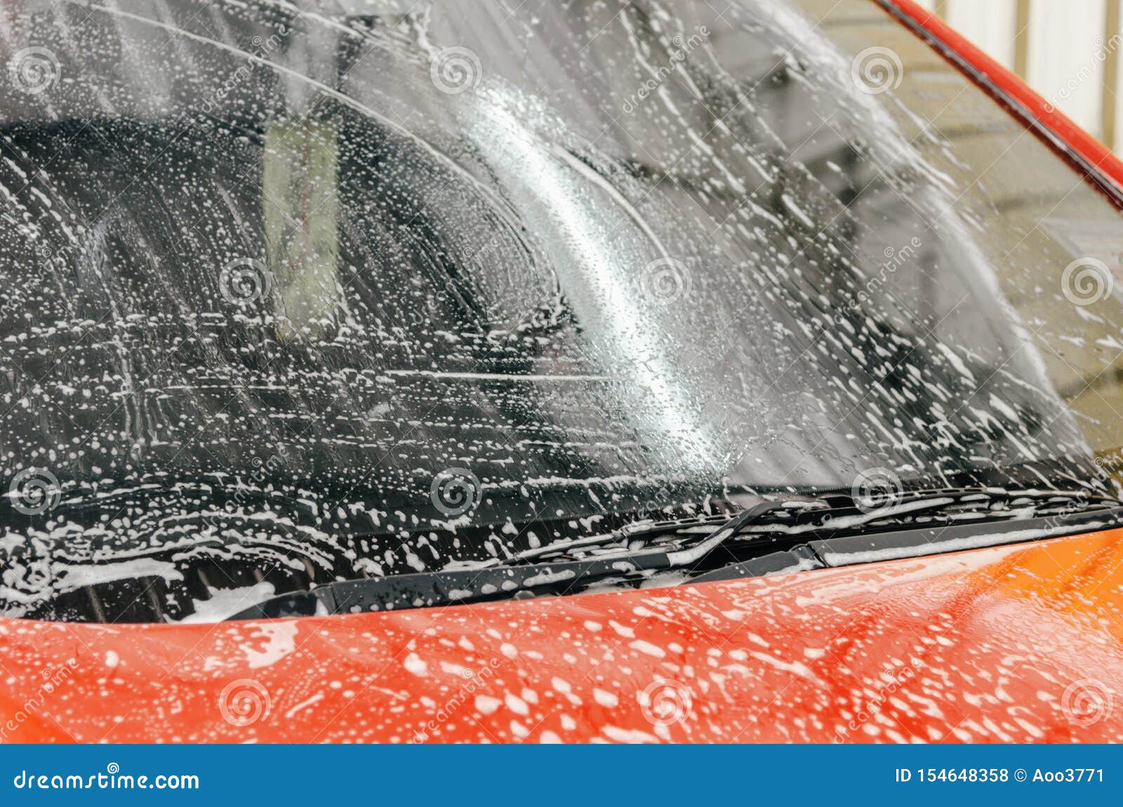 Car wash bubbles stock photo. Image of outdoors, care - 154648358