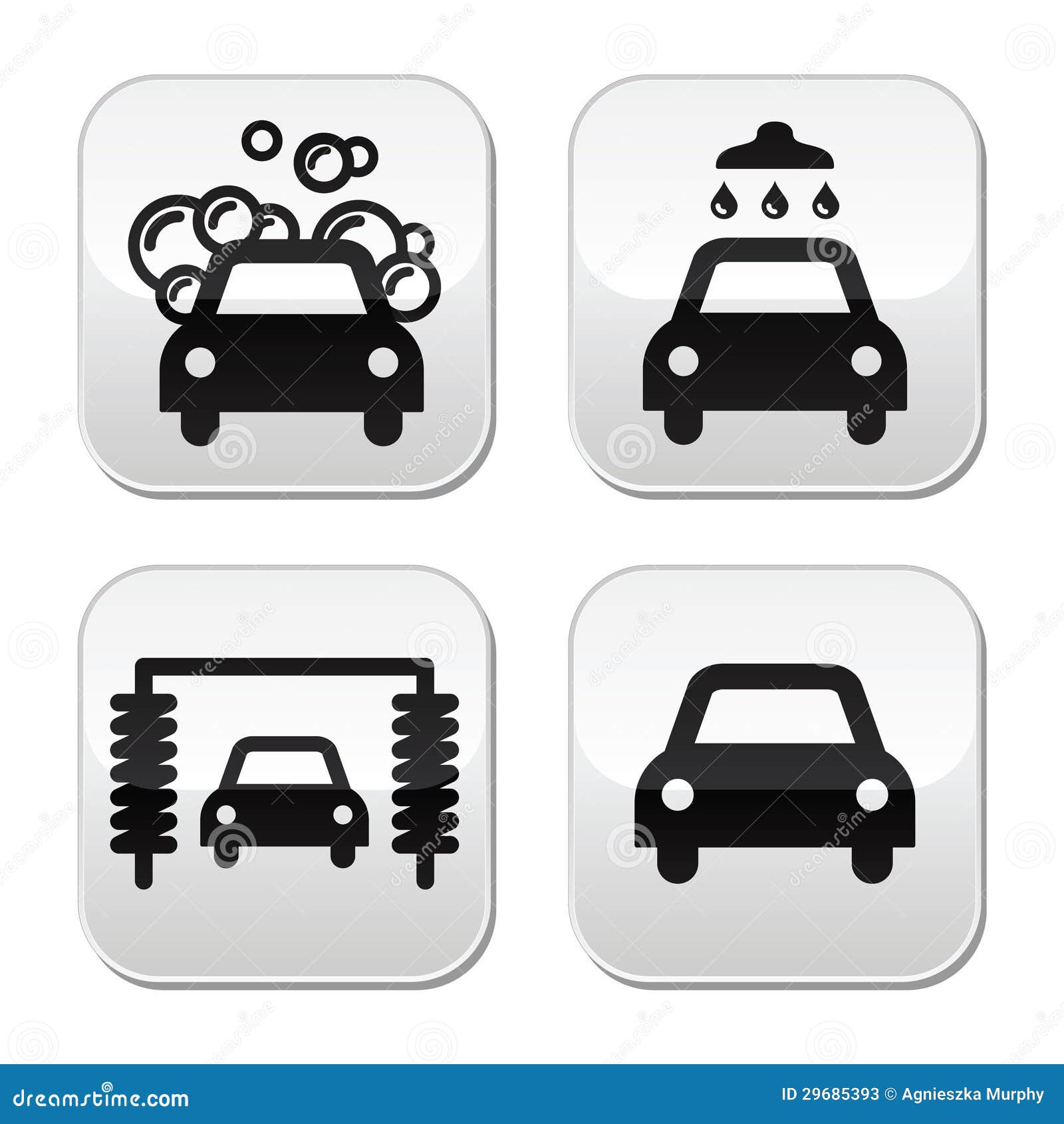 Car wash buttons set - stock illustration. Illustration of garage ...