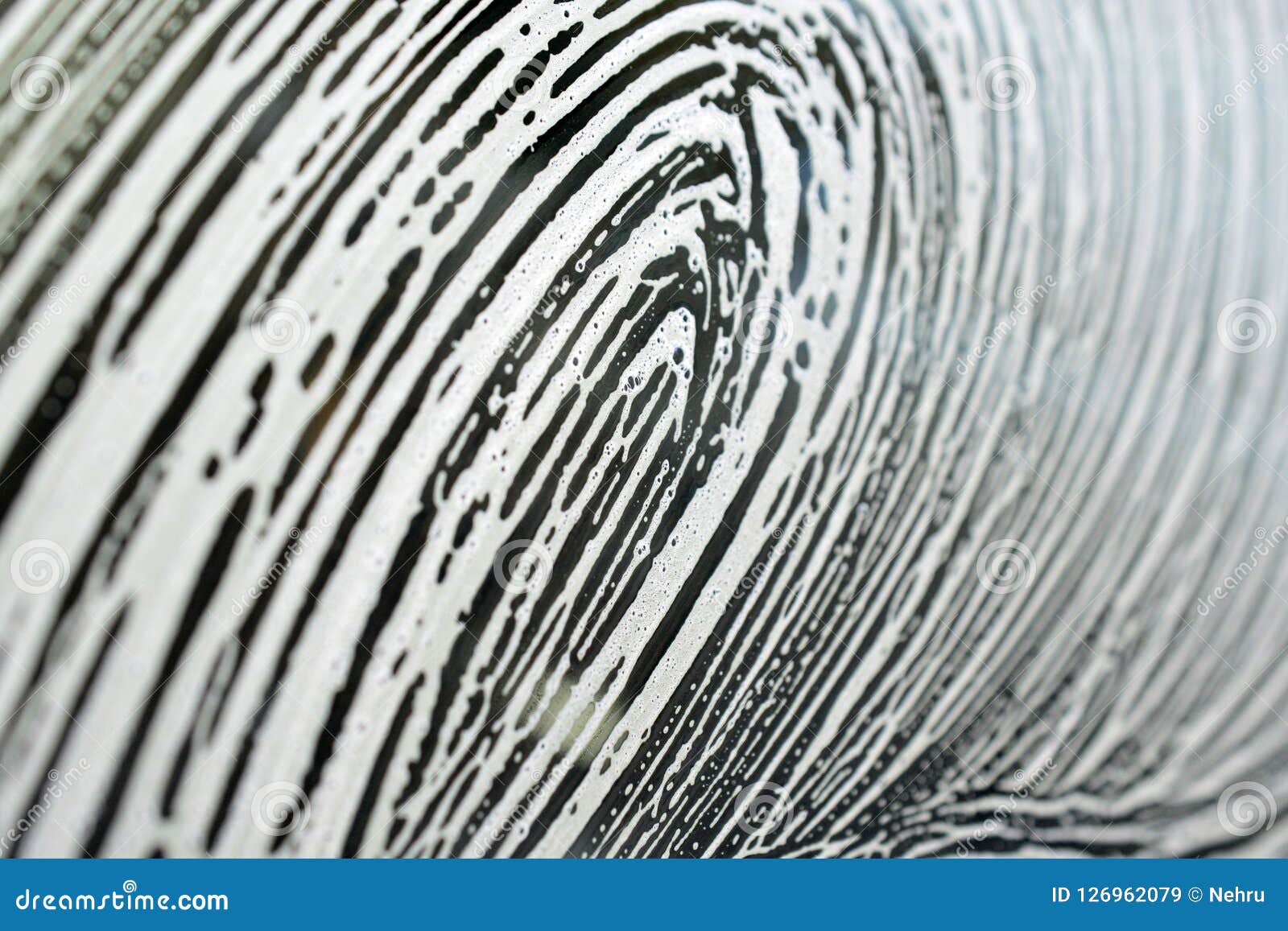 Car Wash Foam Patterns on a Car Window Stock Image - Image of service ...