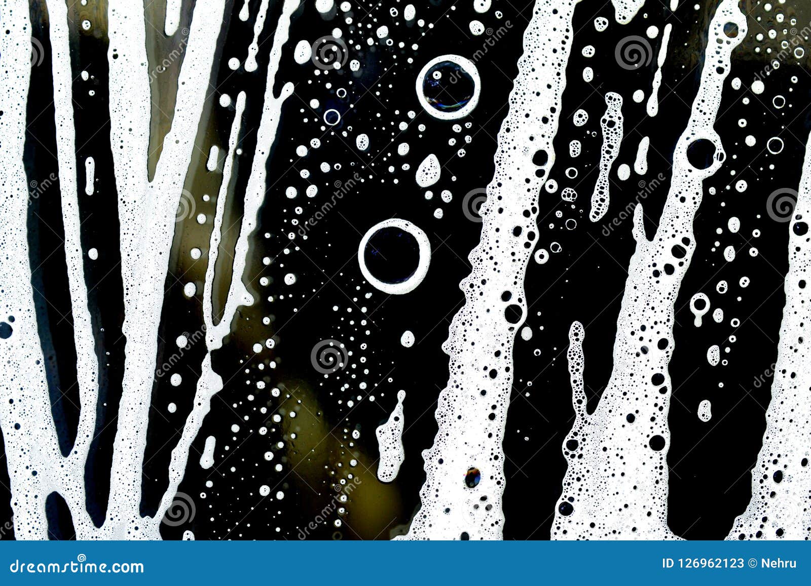 Car Wash Foam Patterns on a Car Window Stock Image - Image of wallpaper ...