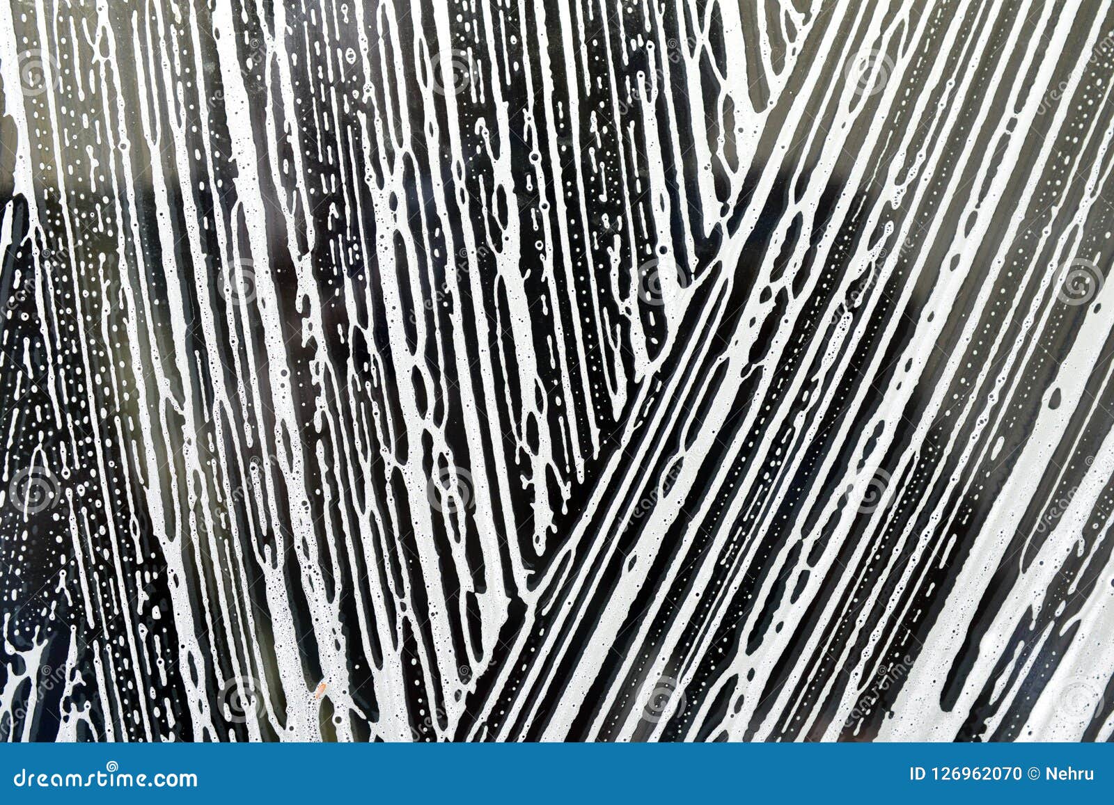 Car Wash Foam Patterns on a Car Window Stock Photo - Image of window ...