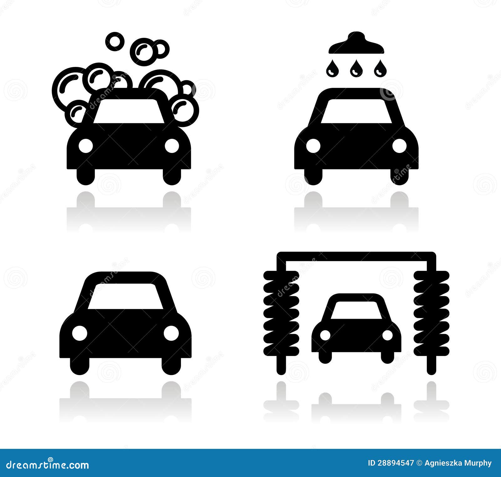 Car wash icons set - stock illustration. Illustration of model - 28894547