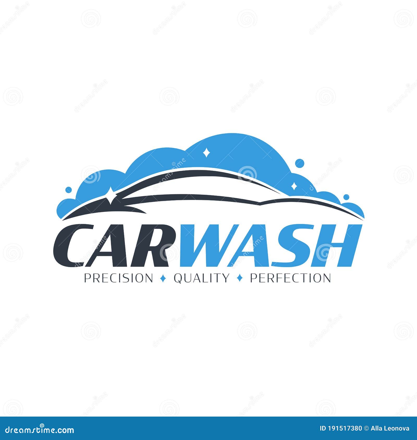 Car Wash Logo. Cleaning Car, Washing and Service. Vector Logo with Auto ...