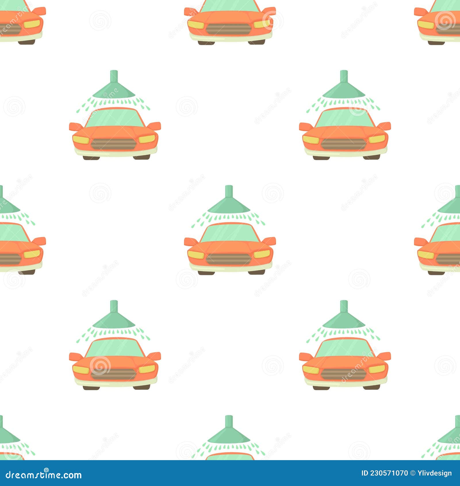 Car Wash Pattern Seamless Vector Stock Illustration - Illustration of ...