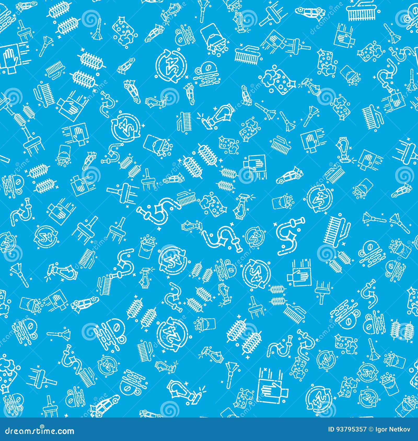 Car wash pattern stock vector. Illustration of emblem - 93795357