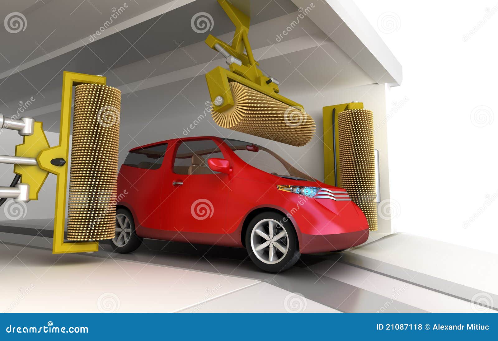 Car Wash Service and Clean Car Stock Illustration - Illustration of ...