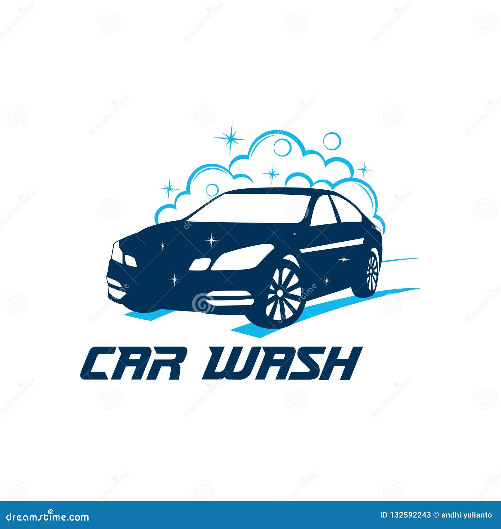 Car Wash Service Vector Logo Design Inspiration or Illustration Stock ...