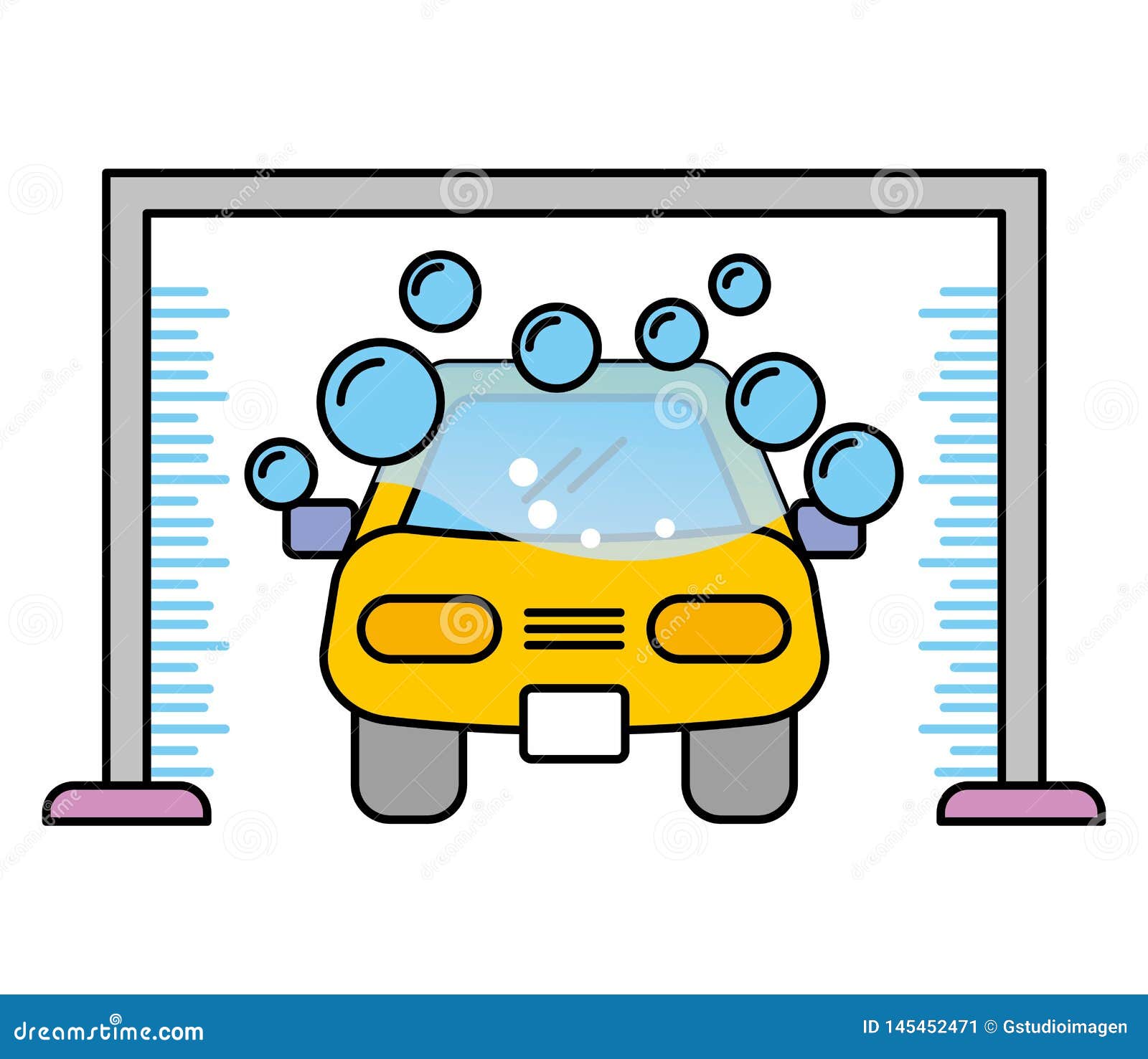 Car Wash Shampoo Bubbles Automotive Service Stock Vector - Illustration ...