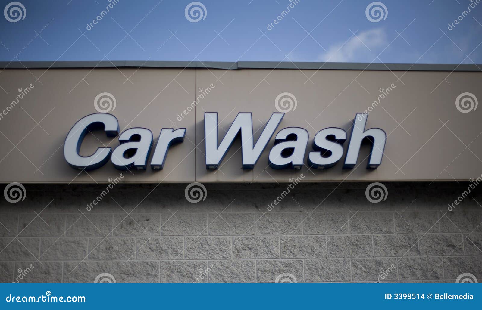 Car Wash Sign stock photo. Image of brick, horizontal - 3398514